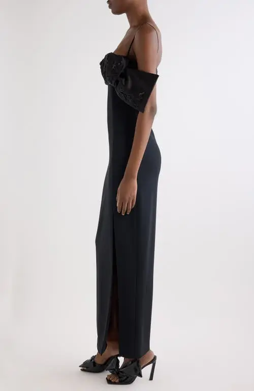 Givenchy Bow Sliced Column Gown