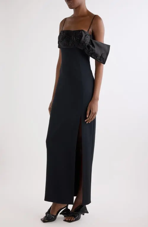 Givenchy Bow Sliced Column Gown