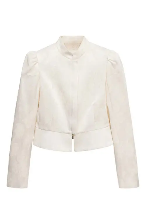 Mango Band Collar Jacquard Jacket