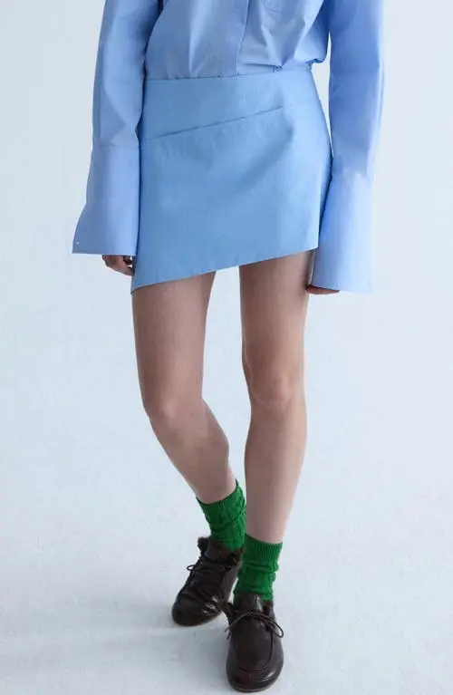 Mango Asymmetric Hem Cotton Poplin Skirt