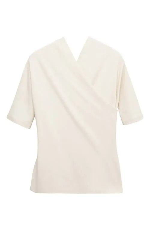 Mango Fitted Wrap Effect Top