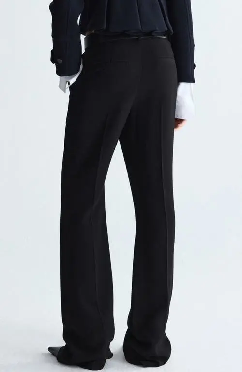 Mango Wool Straight Leg Suit Trousers
