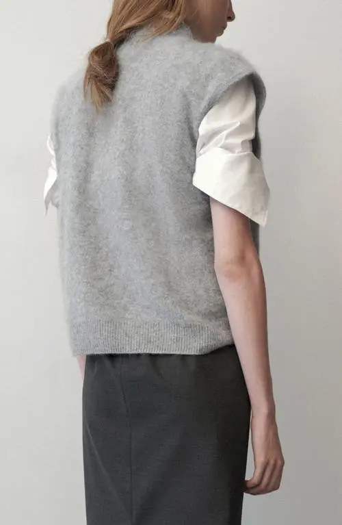 Mango Wool Mock Neck Sweater Vest