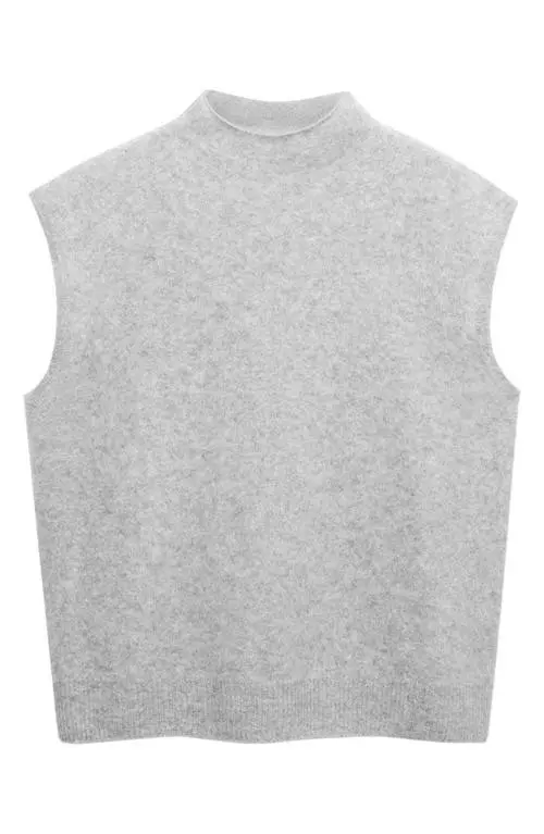 Mango Wool Mock Neck Sweater Vest