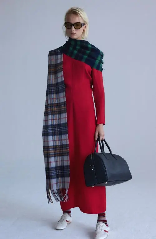 Mango Gathe Long Sleeve Maxi Dress