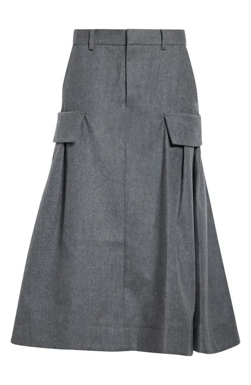 Sacai Wool Flannel Cargo Skirt