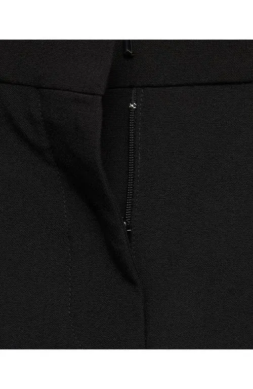 Mango Hem Slit Wool Blend Trousers