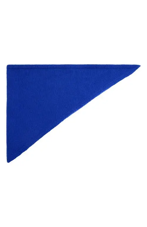 Mango Wool & Cashmere Blend Triangular Scarf - Blue