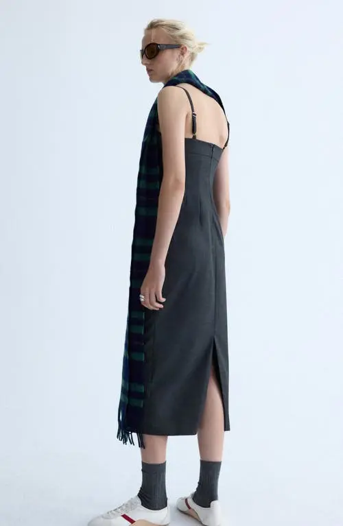Mango Decorative Seam Midi Dress