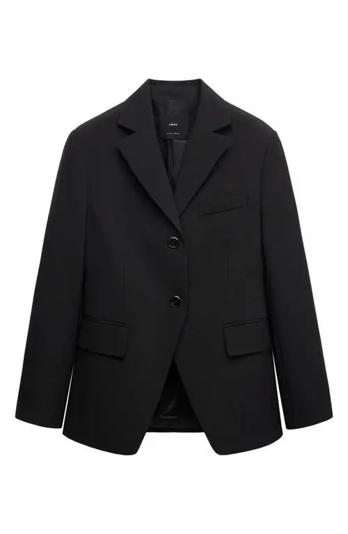 Mango Fitted Wool Blend Jacket