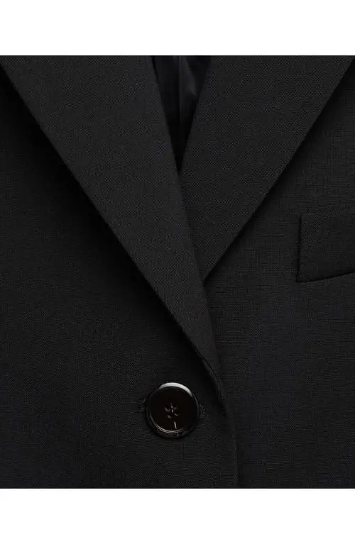 Mango Fitted Wool Blend Jacket