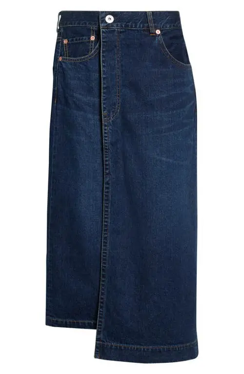 Sacai Asymmetric Denim Skirt