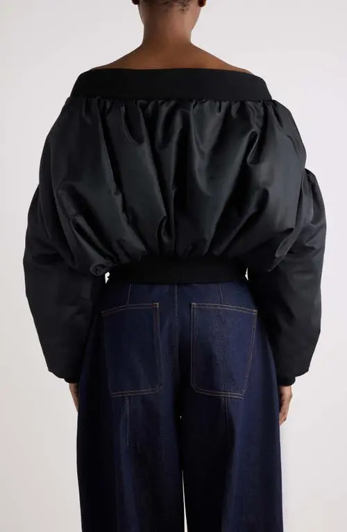 Givenchy Off The Shoulder Bomber Jacket