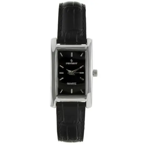 PEUGEOT Classic Rectangular Contour Leather Watch- 34x20mm