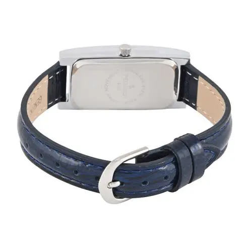 PEUGEOT Everyday Rectangular Glossy Leather Watch- 35x18mm