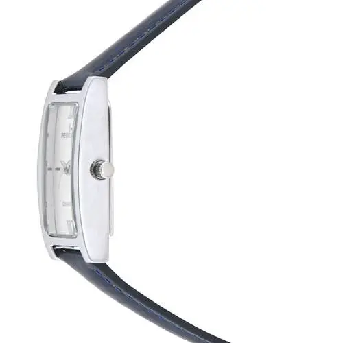 PEUGEOT Everyday Rectangular Glossy Leather Watch- 35x18mm
