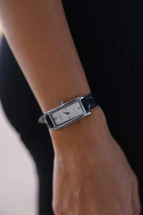 PEUGEOT Everyday Rectangular Glossy Leather Watch- 35x18mm