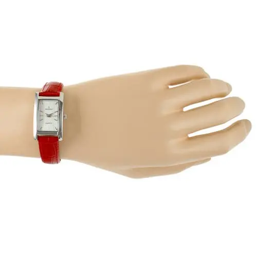 PEUGEOT Classic Rectangular Contour Leather Watch- 34x20mm