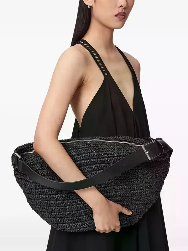 ALLSAINTS Luna Woven Leather Shoulder Bag