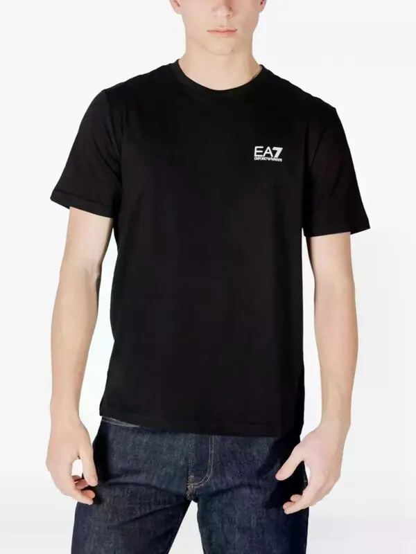 EA7 Logo-print Cotton T-shirt