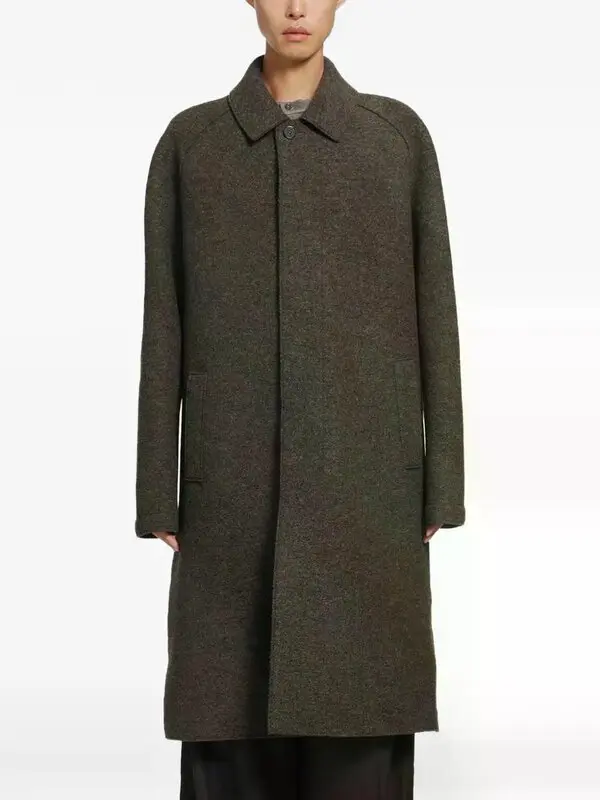 Harris Wharf London Boiled-wool Single-breasted Balmacaan Coat