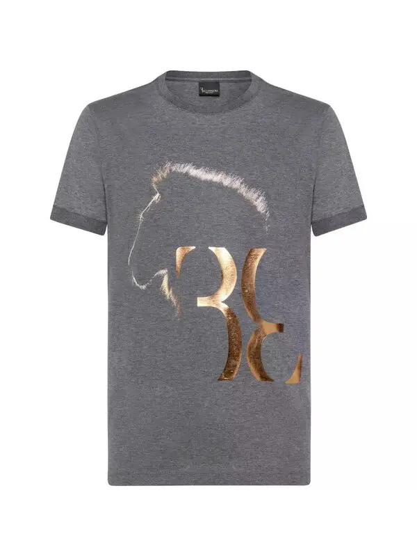 BILLIONAIRE Ss Lion-print Crew-neck T-shirt