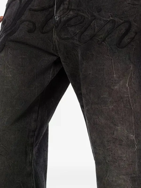 Philipp Plein Logo-patch Pattern-embellished Jeans