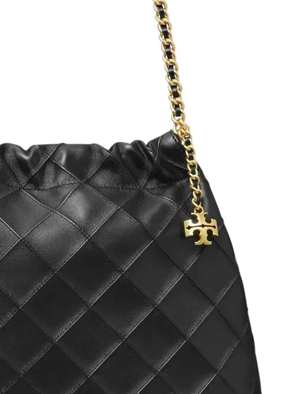 Tory Burch Fleming Quilted Leather Tote Bag