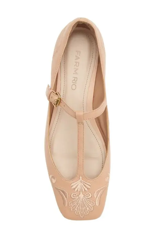 Farm Rio Rechillieu T-strap Leather Flat