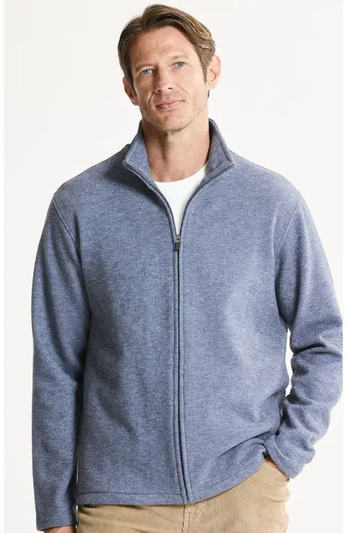 JACHS Wool Blend Knit Full Zip - Navy