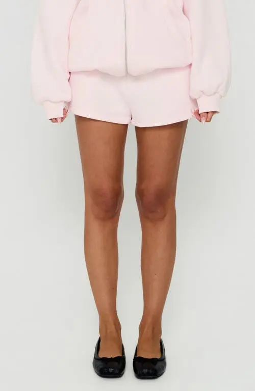 Princess Polly Rossalie Fleece Shorts - Pink
