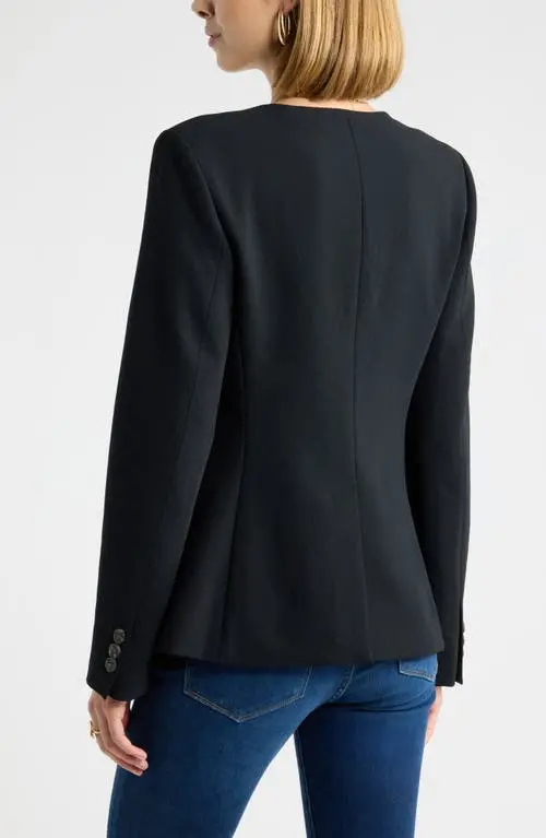 OPEN EDIT Curator Crepe Scoop Neck Blazer