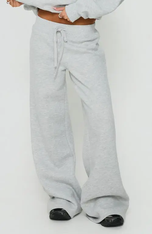 Princess Polly Verenah Wide Leg Fleece Sweatpants