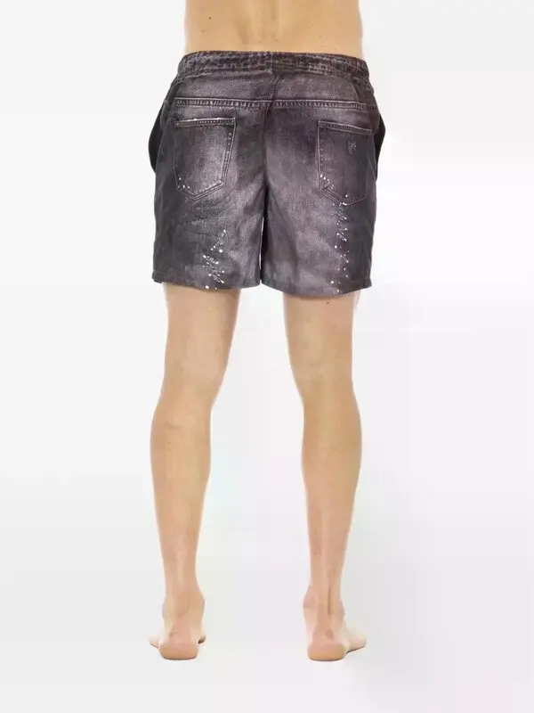 Just Cavalli Denim-print Swim Shorts