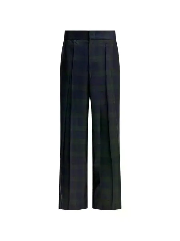 SA SU PHI Tartan-check Wool Trousers