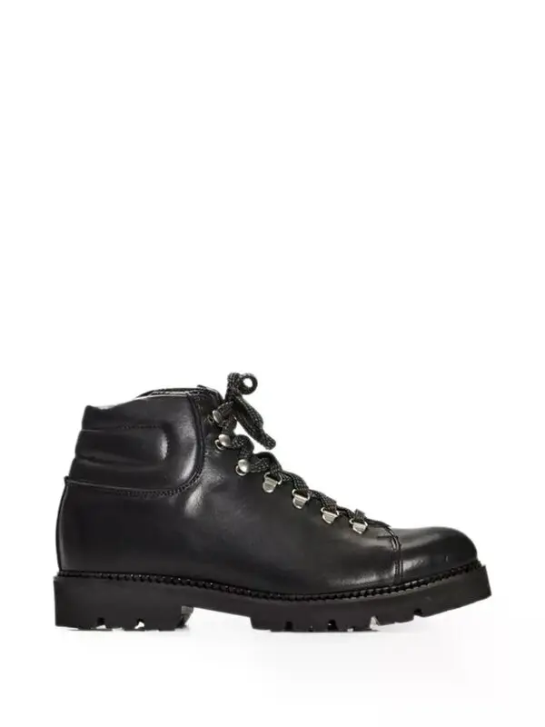 ROBERTO PEPE LUXURY Calfskin Leather Combat Boots
