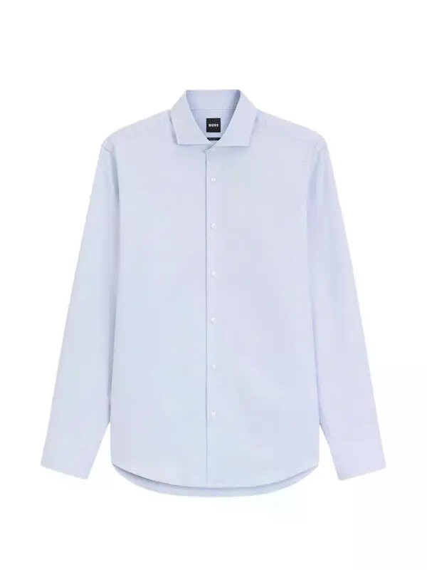 BOSS Micro-patterned Spread-collar Shirt