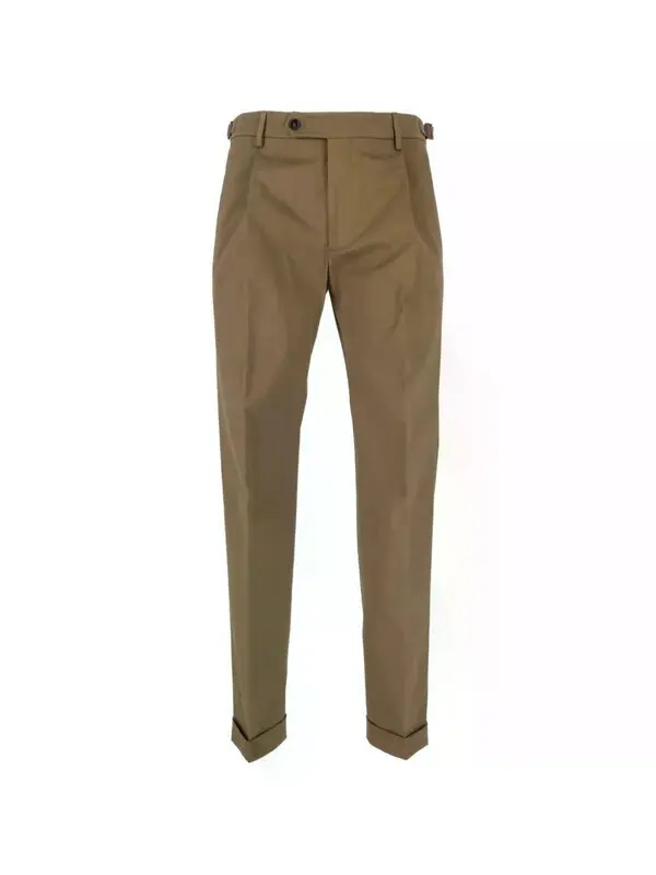 BERWICH Pleated Turn-up Straight-leg Trousers