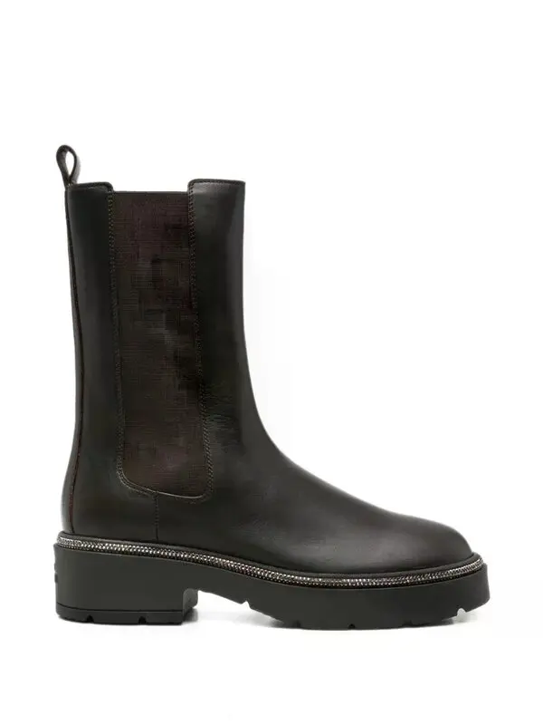 Rene Caovilla Crystal-embellished Chelsea Boots