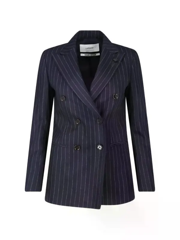 LARDINI Pinstripe Double-breasted Blazer