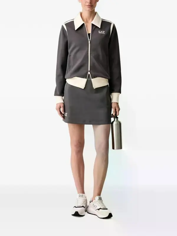 EA7 Logo-print Zip-up Sweatshirt