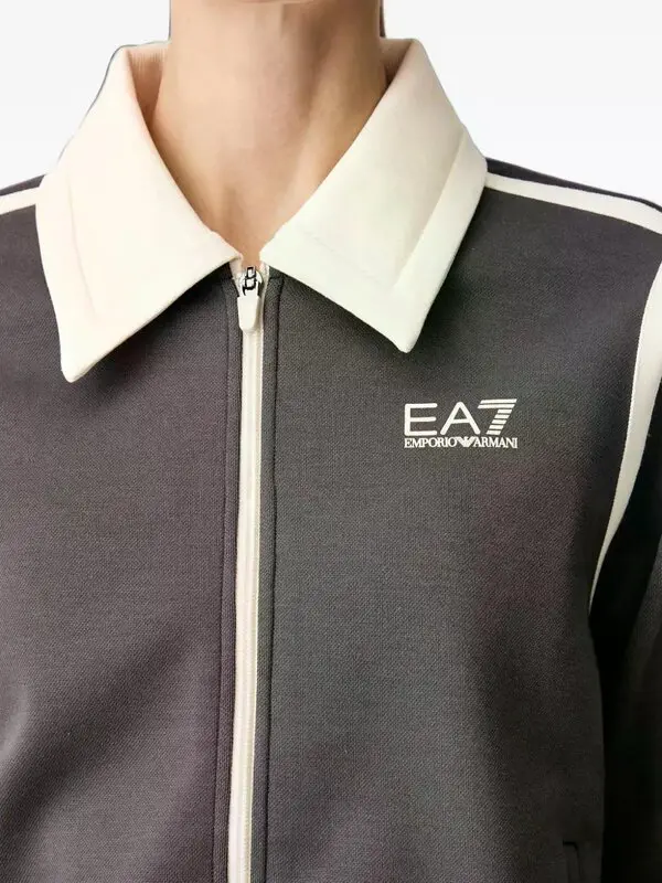 EA7 Logo-print Zip-up Sweatshirt