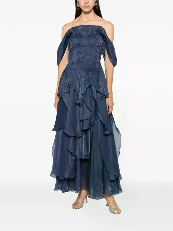 Aje Ruffled Off-shoulder Maxi Dress