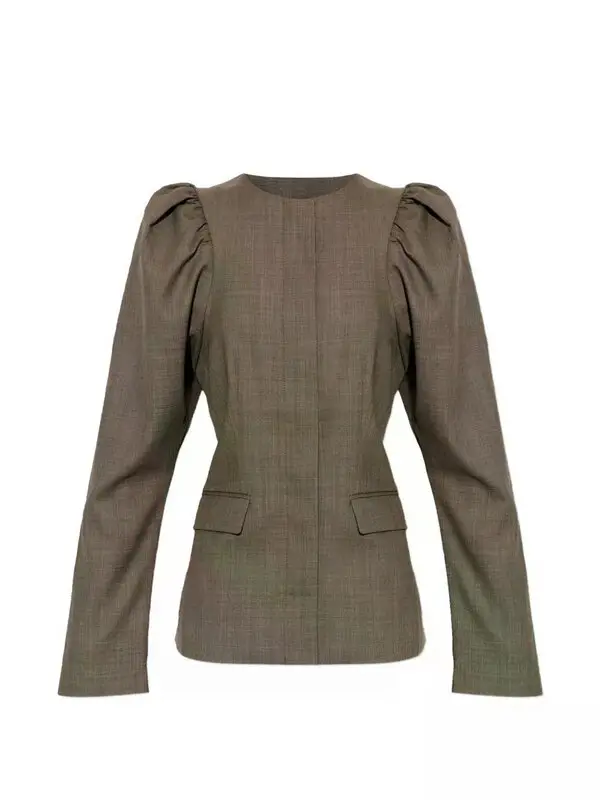 GANNI Draped-shoulder Blazer