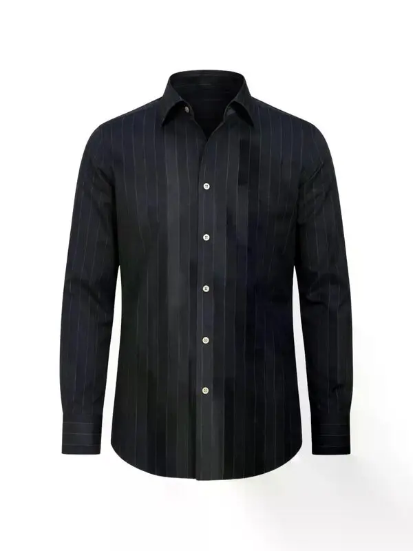 FRANZESE COLLECTION Pinstripe-pattern Long-sleeve Shirt