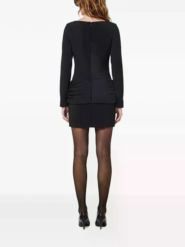 NICHOLAS Ruched Long-sleeves Mini Dress