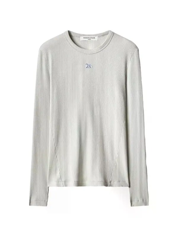 Maison Kitsuné Baby Fox Ribbed-knit Long-sleeve T-shirt