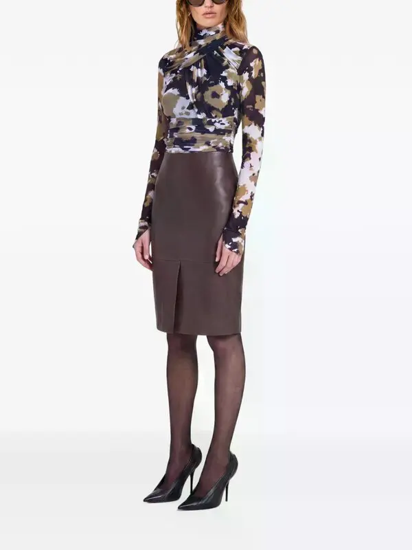 NICHOLAS Abstract-print Ruched Top