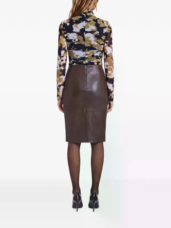 NICHOLAS Abstract-print Ruched Top