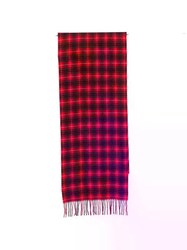 BARACUTA Tartan-pattern Fringed Scarf